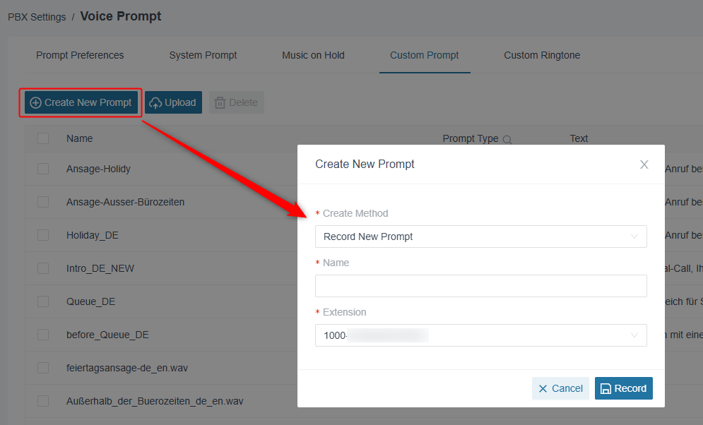 Voice Prompt – Virtual-Call Helpdesk